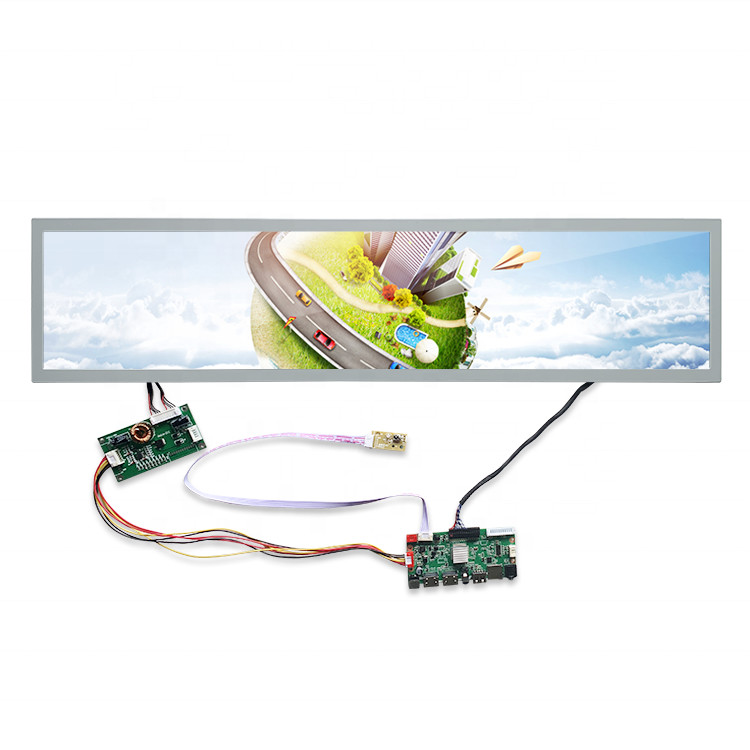 1366x256 LVDS Sunlight Readable Touch Screen TFT LCD Display Panel 28 Inch